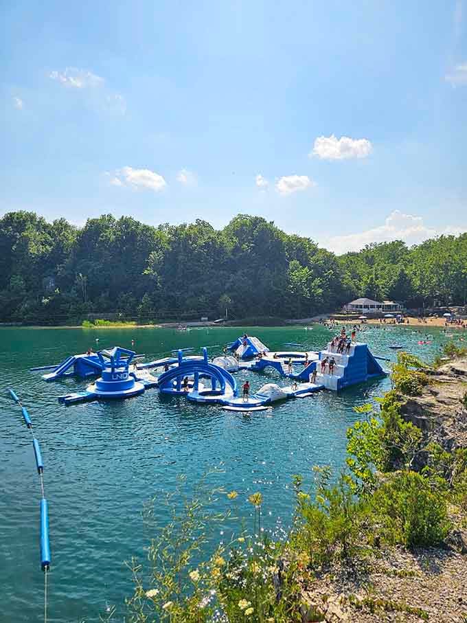 The floating obstacle course where dignity goes to die, but memories are born in spectacular fashion.