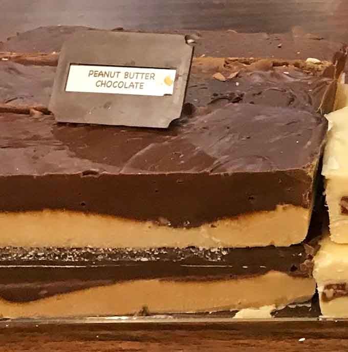 Peanut butter chocolate fudge layered like edible architecture, proving engineers should work in candy more often.