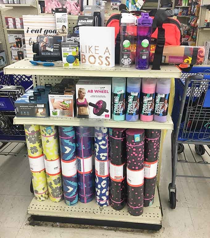 Yoga mats and fitness gear at prices that won't require you to work out just to afford working out.