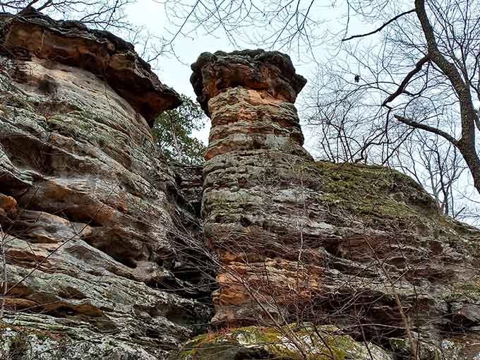 Mother Nature's own skyscraper, carved by wind and water over millions of years into pure sandstone poetry.