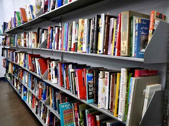 A library's worth of stories waiting on shelves, proving you don't need a trust fund to build a collection.