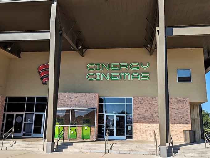 Modern movie theaters meet small-town hospitality, because popcorn tastes better when everyone's friendly.