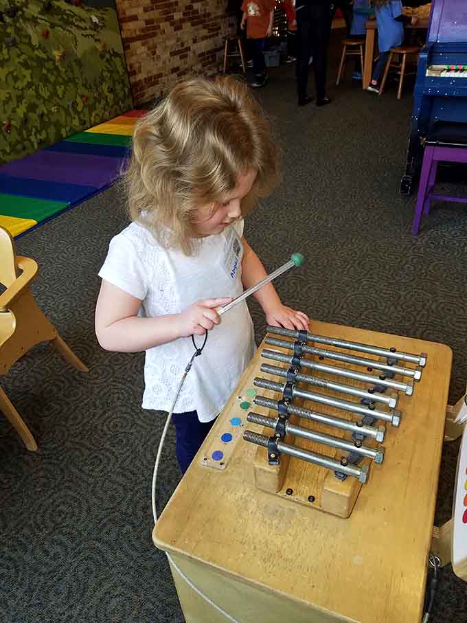 Young Mozart in training discovers that making music is infinitely more satisfying than listening to elevator versions.