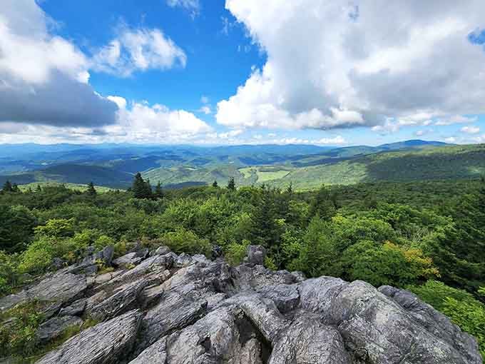 Layer upon layer of mountain ridges stretching toward the horizon like nature's own version of infinity and beyond.