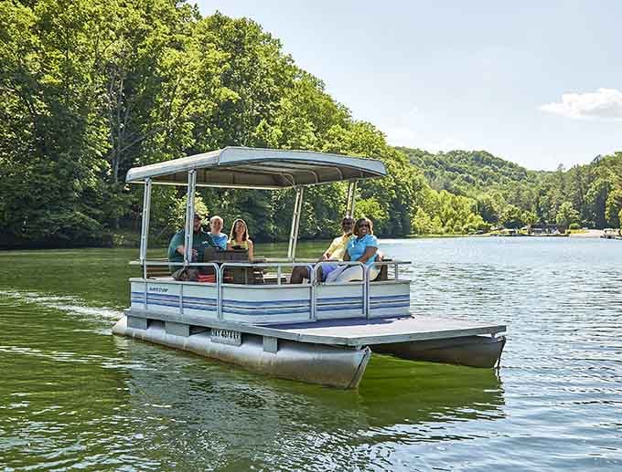 Pontoon boat life on a calm lake is basically retirement practice, no matter what your actual age is.