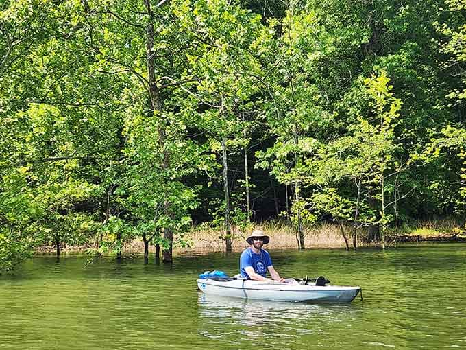 Peaceful paddling through these waters beats sitting in traffic on your way to somewhere supposedly better.