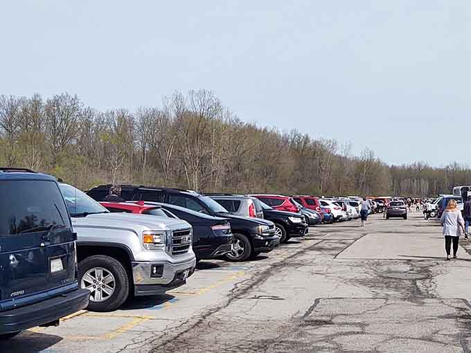 When the parking lot looks like this, you know something special is happening beyond those car doors.