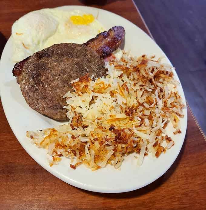 When one breakfast item isn't enough, The Sampler delivers the whole morning symphony on a single plate.