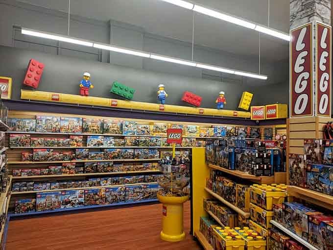 This LEGO kingdom stretches wall to wall, making every builder's heart skip like they've discovered Excalibur itself.