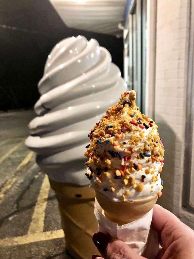 When your cone needs a crunchy coat of armor, this colorful creation delivers texture and joy in equal measure.