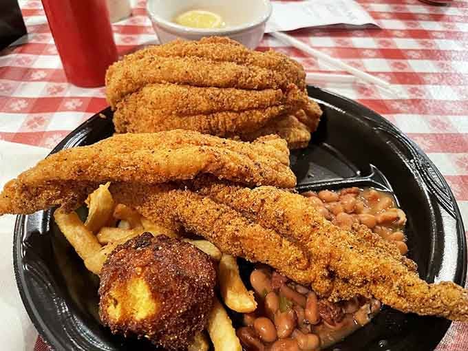 Golden fried catfish with jalape&ntilde;o hushpuppies, because Thursday nights were made for all-you-can-eat Southern comfort at its finest.