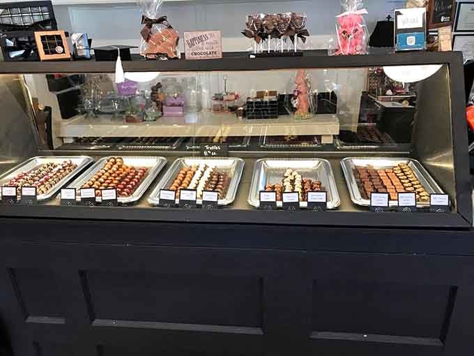 Chocolate truffles displayed like crown jewels, because sometimes sugar deserves the royal treatment it's earned.