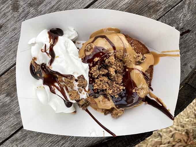 This Reese's-topped apple cider donut situation is what happens when peanut butter cups meet fall perfection.