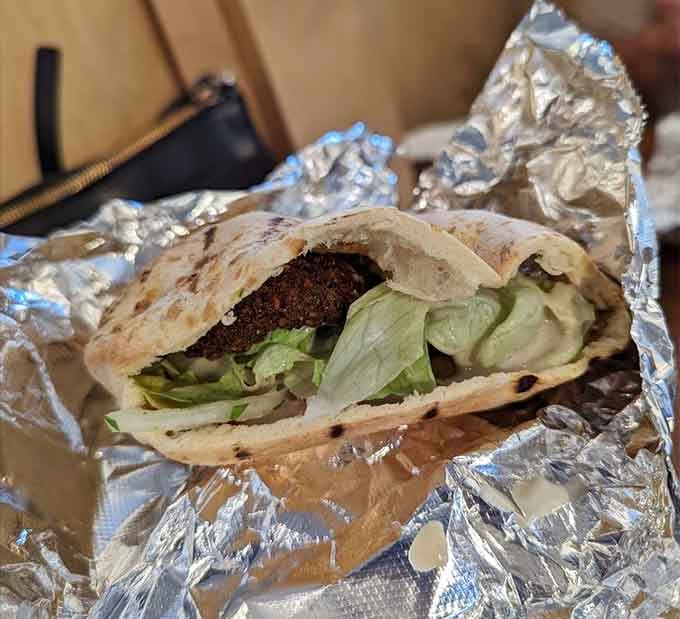 Crispy falafel tucked into warm pita, this sandwich proves that simple done right beats fancy every single time.