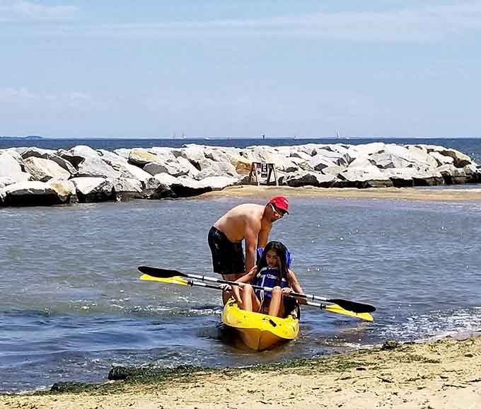 Teaching the next generation to paddle? This calm water makes you look like a kayaking expert instantly.