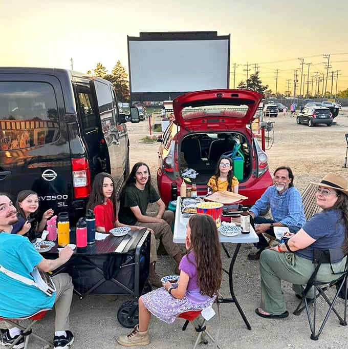 Families gathering around the tailgate, turning dinner and a movie into a full-blown outdoor celebration.