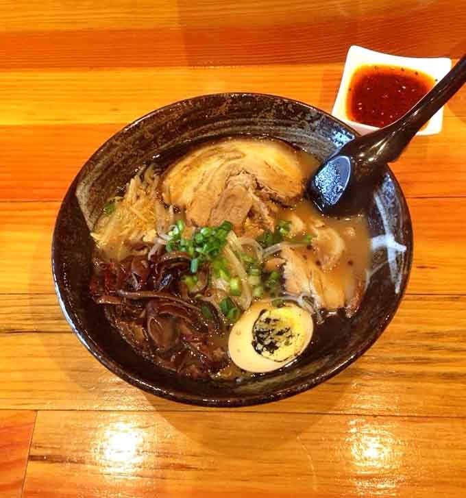 That golden broth and perfectly jammy egg could make a grown person weep with joy, honestly.