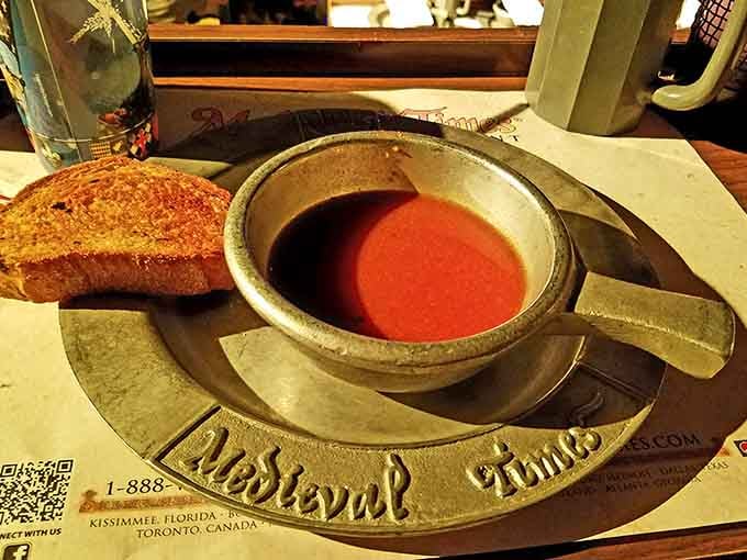 Drinking soup from a bowl without spoons feels rebellious in the best possible way for adults.