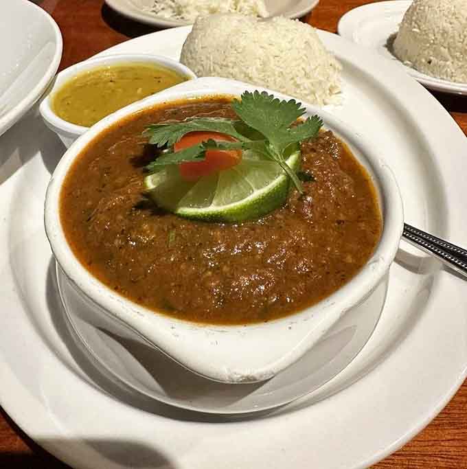 Lamb Chettinad brings South Indian heat and complexity, the kind of dish that makes your taste buds stand up and applaud.