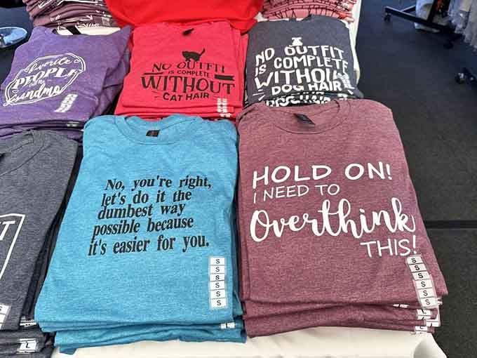 Finally, t-shirts that say what you're actually thinking, perfect for people who appreciate humor with their cotton blends.