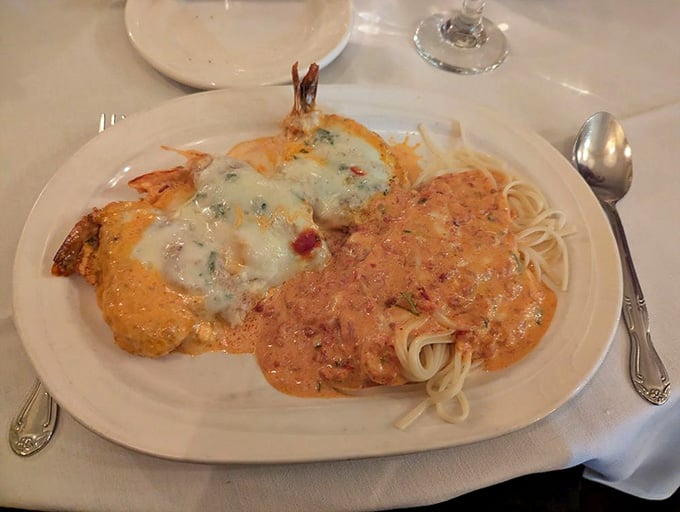 When shrimp gets the Parmesan treatment, angels sing and your diet takes a well-deserved vacation.