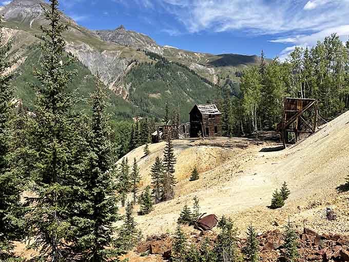 Old mining structures cling to mountainsides with the determination of your uncle refusing to ask for directions&mdash;stubborn but impressive.