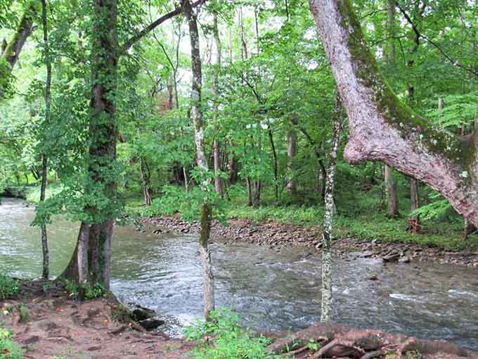The Oconaluftee River flows as it has for centuries, providing soundtrack and scenery to your historical adventure.