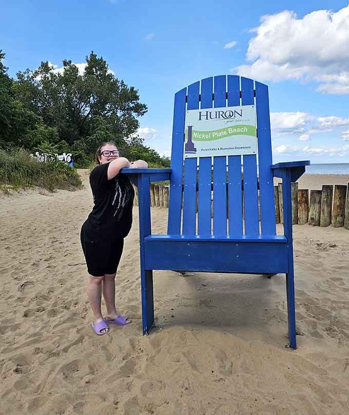 The oversized Adirondack chair: proof that Huron understands the importance of a good photo op and childhood wonder.