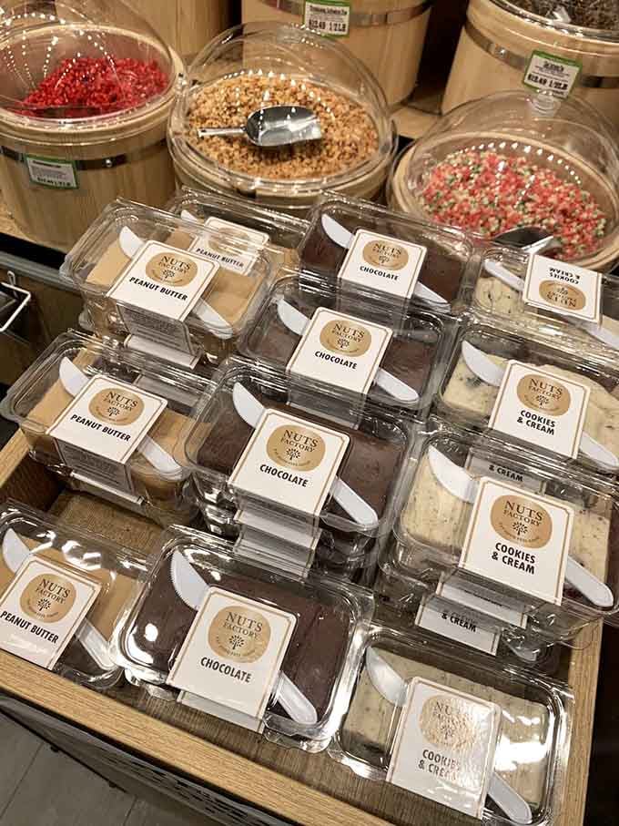 Nut butters so fresh they practically introduce themselves, each flavor more tempting than the last.