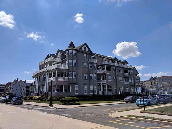 Seaside Manor commands attention with turrets that would make any fairy tale castle jealous of its style.