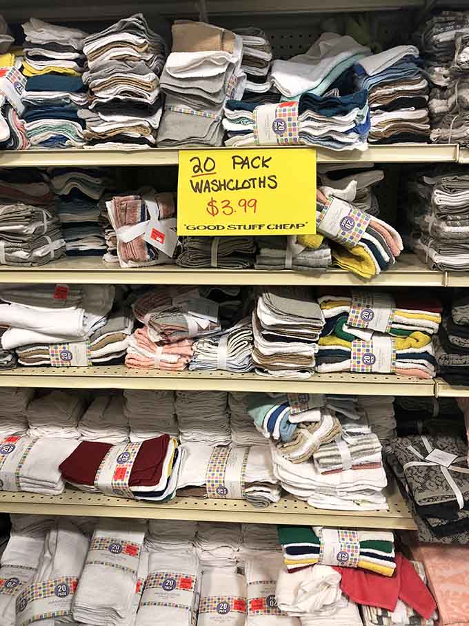 Twenty washcloths for less than a fancy latte; finally, math that makes sense in this economy we're living in.