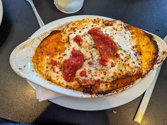 Lasagna so generously portioned, you'll need a strategy and possibly a nap afterward.