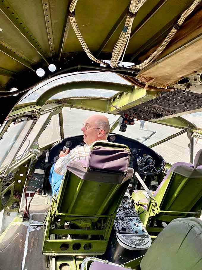 Sitting in this cockpit makes you realize pilots back then needed courage, skill, and probably excellent chiropractors.