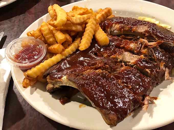 These fall-off-the-bone ribs with crinkle-cut fries prove that some classics never go out of style for good reason.