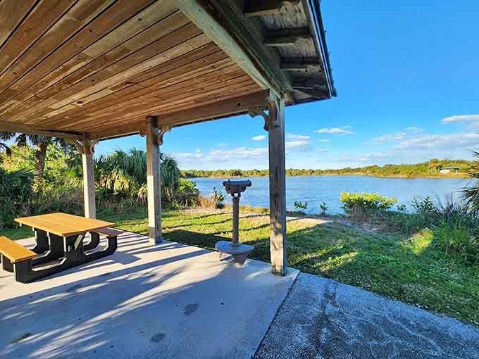 That covered pavilion offers shade, views, and the kind of peace you can't download from any app store.