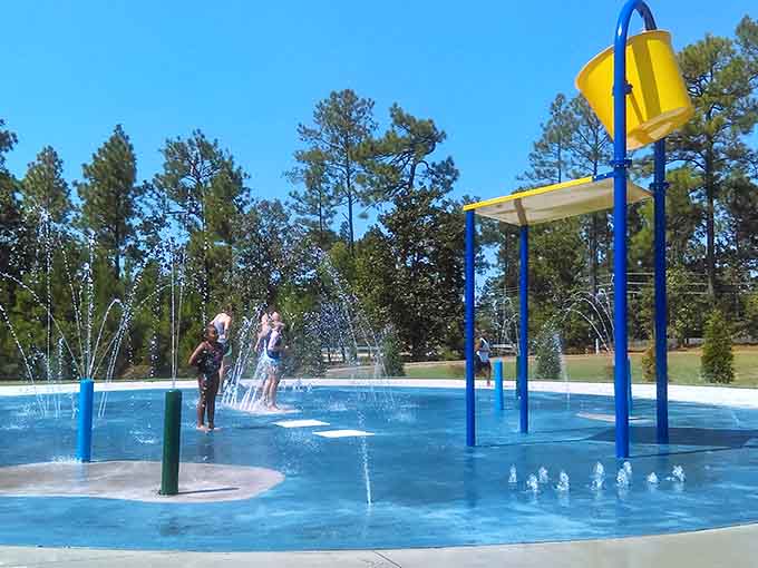 Rassie Wicker Park's splash pad proves this town welcomes grandkids with open arms and cool water features.