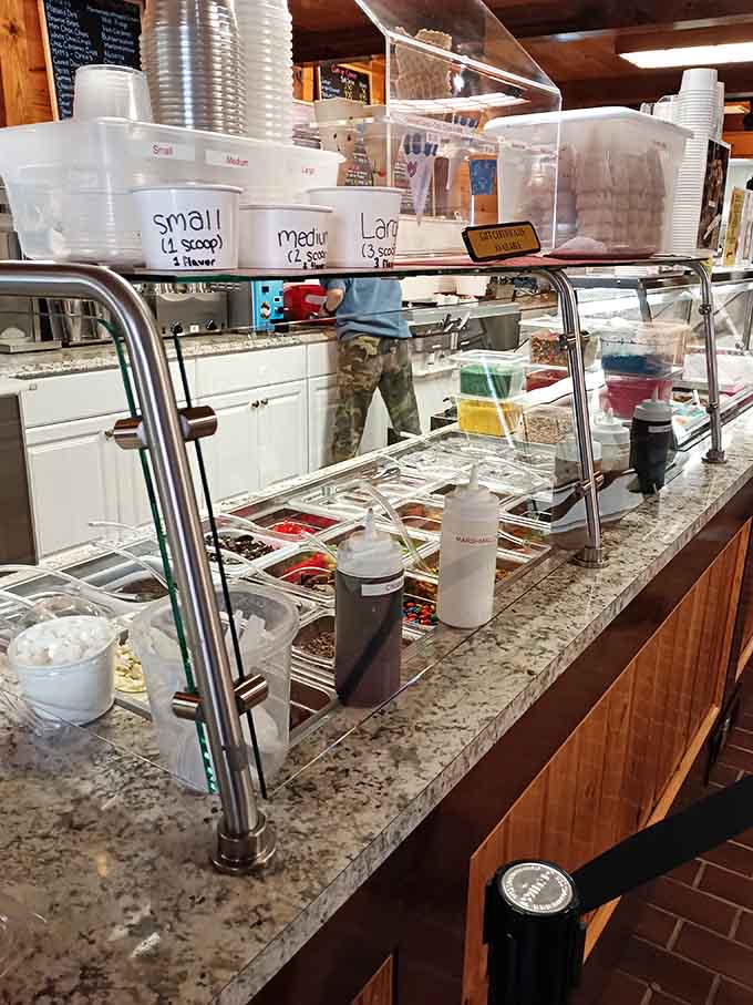 This topping station offers more choices than a Netflix menu, but infinitely more satisfying and delicious results.