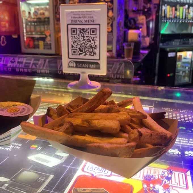 Crispy steak fries piled high, ready to fuel your next gaming marathon without slowing you down one bit.