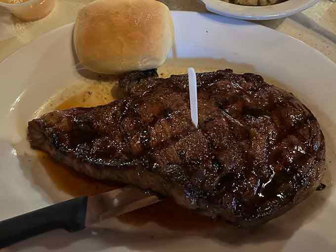 That ribeye has been aged longer than most people's gym memberships, and it shows in every beautiful bite.