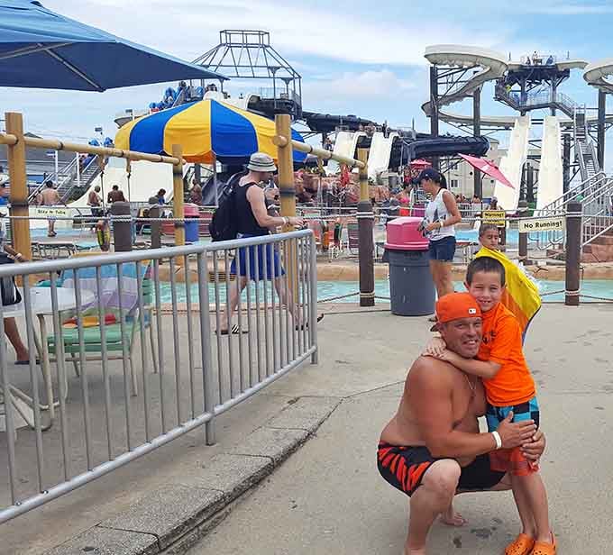 Nothing says family bonding quite like coordinating your waterpark strategy over which attraction to conquer next together.