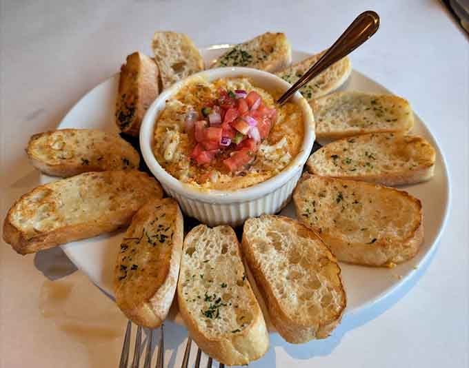 Hot crab dip surrounded by toasted bread is basically Maryland's version of a warm hug.