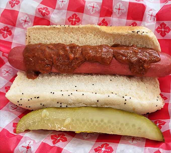 A proper hot dog with all the fixings, served exactly how your grandparents remember summer tasting.