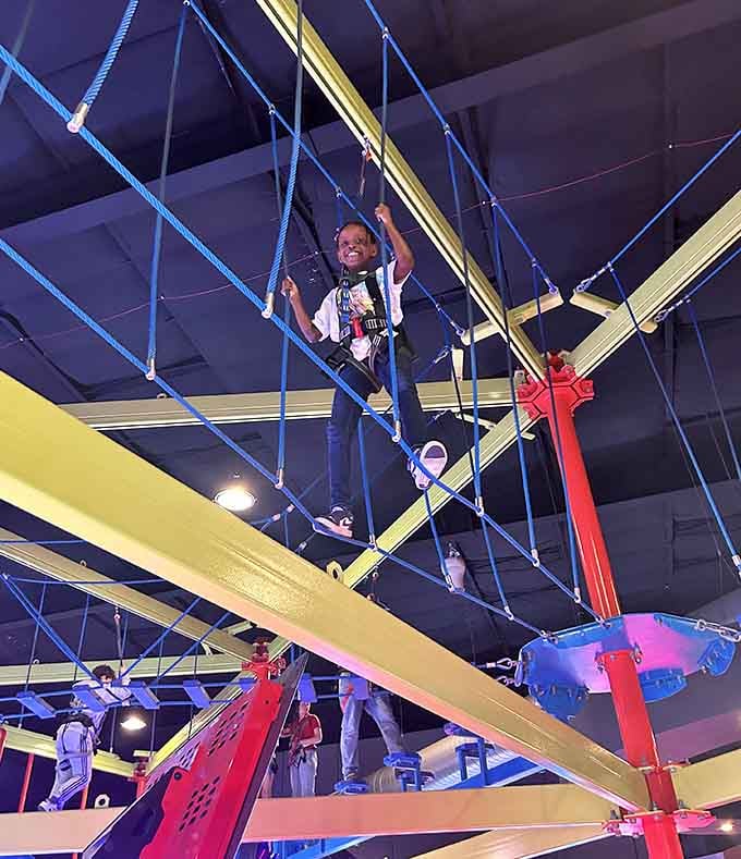 Conquering heights on the ropes course proves you've still got it, even if your knees disagree tomorrow.