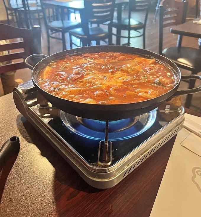 That bubbling army stew could warm your soul on the coldest day and cure what ails you.