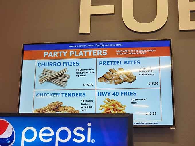 Fuel up on churro fries and chicken tenders because bouncing burns calories faster than you can say "midlife crisis."