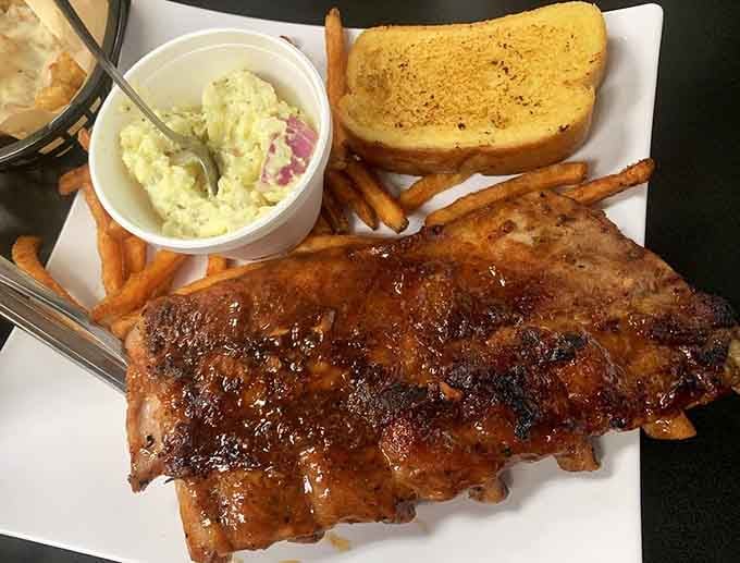 Ribs so tender they're practically falling off the bone before you even pick up your fork.