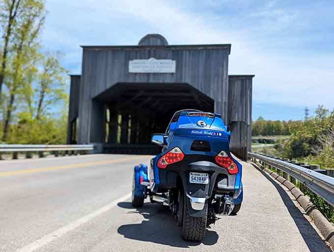 Even a Can-Am Spyder stops to admire the view because some moments demand you hit pause.