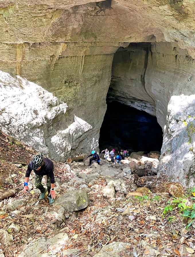 The entrance whispers "come on in," while your common sense screams "turn around and go home."