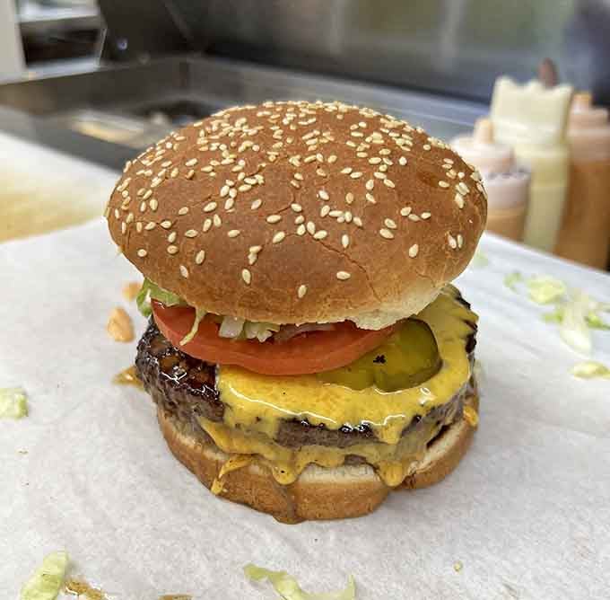 Look at that perfectly melted cheese cascading over a juicy patty&mdash;your arteries called and they're willing to negotiate.