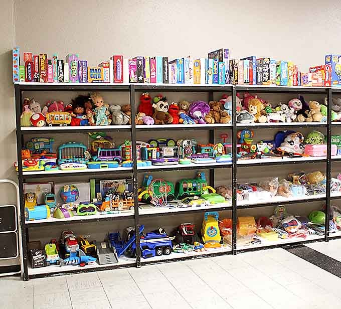 Elmo and friends await new homes on shelves packed with childhood nostalgia and future memories.